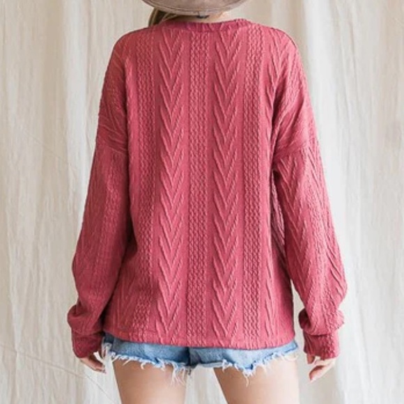 7th Ray | Tops | Sloan Cable Knit Top | Poshmark
